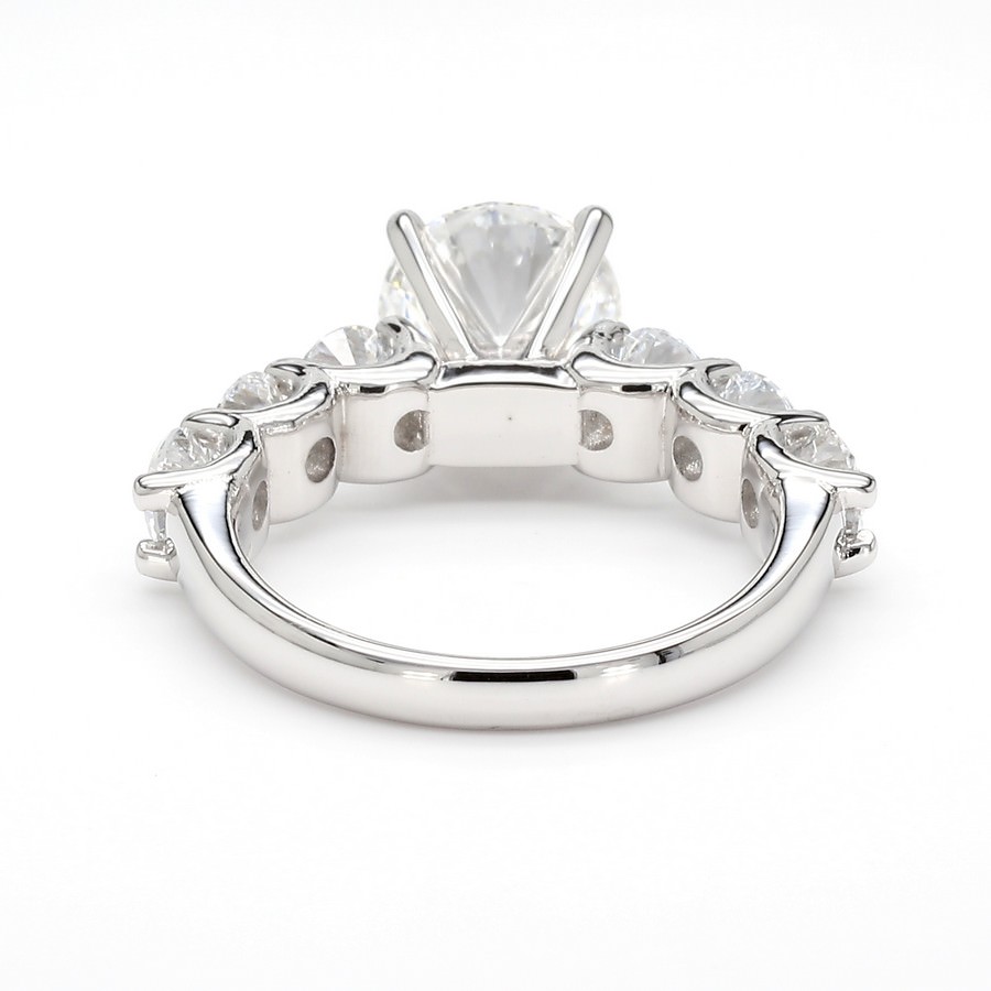 14K White Gold IGI Certified Lab-Created Diamond Round Starlit Crown ...