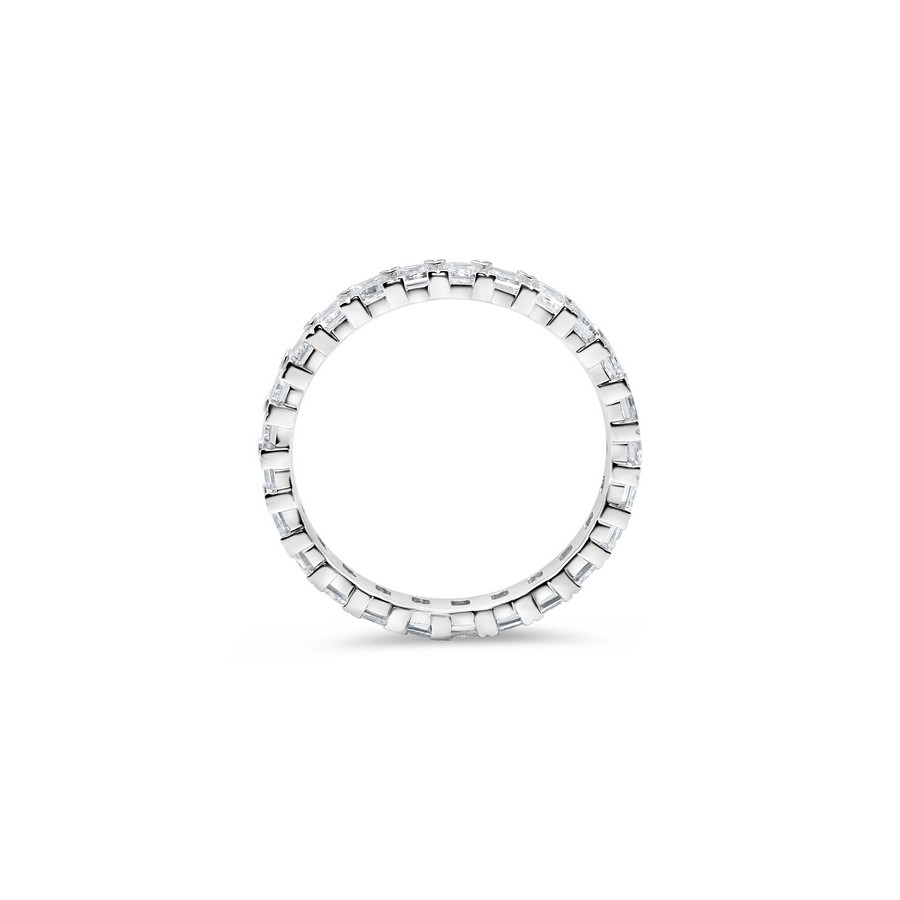14K White Gold Emerald Lab-Created Diamond Eternity Band (2.50 CTW E-F VS)