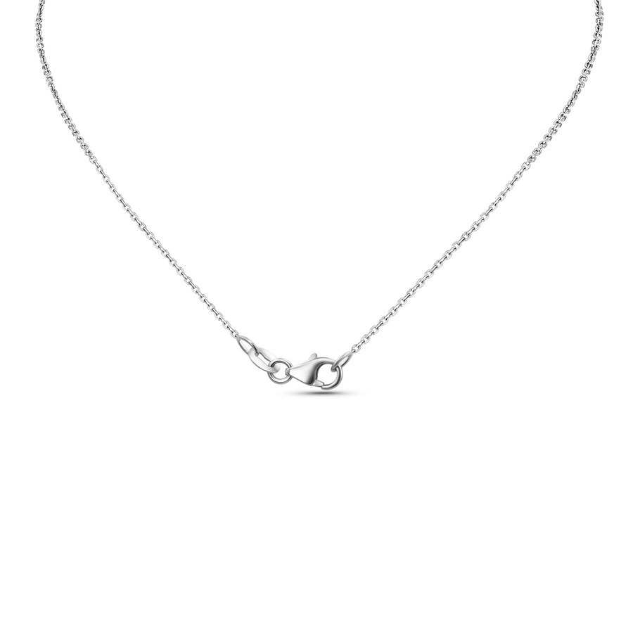 14K White Gold Unity Circle Necklace – Round & Emerald Lab-Created ...